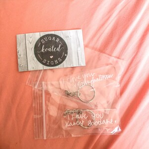 Engraved Handwritten Note Keychain, Clear Acrylic Keychain ...