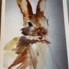 8X10 Brown Bunny Original Watercolor Painting Print, Great New Mom Gift ...