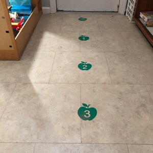 Vinyl Classroom 'paw Print' Line up Number Decals-various Sets ...