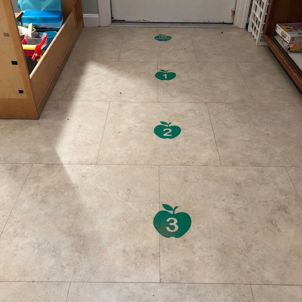 Vinyl Classroom Line up Number Decals With Line Leader and Caboose ...