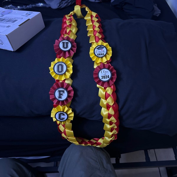 Graduation Lei | Promotion Gift Lei | Senior Night Gift Lei | Braided ...