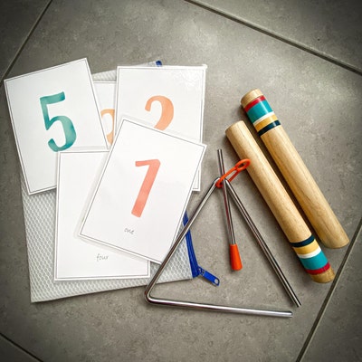 Numbers Flash Cards, Preschool Counting Flash Cards, Count and Clip ...