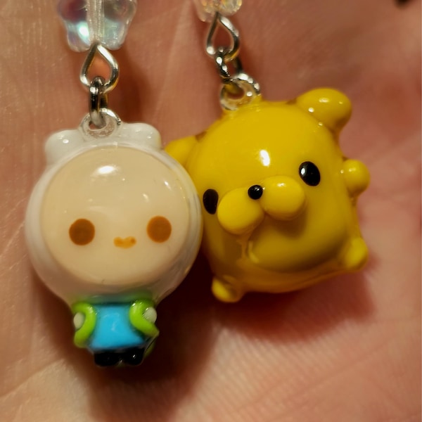 Finn and Jake Chibi Kawaii Handmade Clay Phone Charm - Etsy