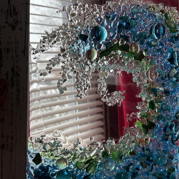 Ocean Wave Window/rustic Beach Wall Hanging/resin Wave Window/wave Art ...