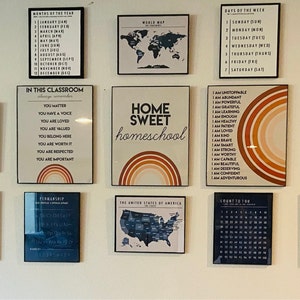 Educational Posters 35 PRINTABLES Classroom Decor Bundle Homeschool ...