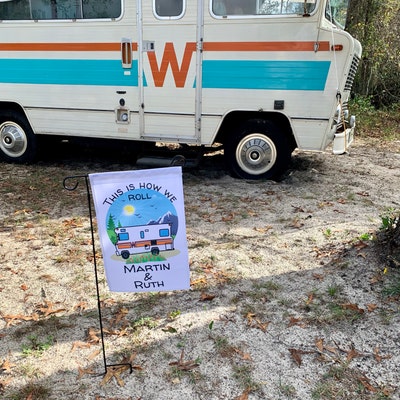 Personalized Class A Motorhome Camping Sign, Husband and Wife Camping ...