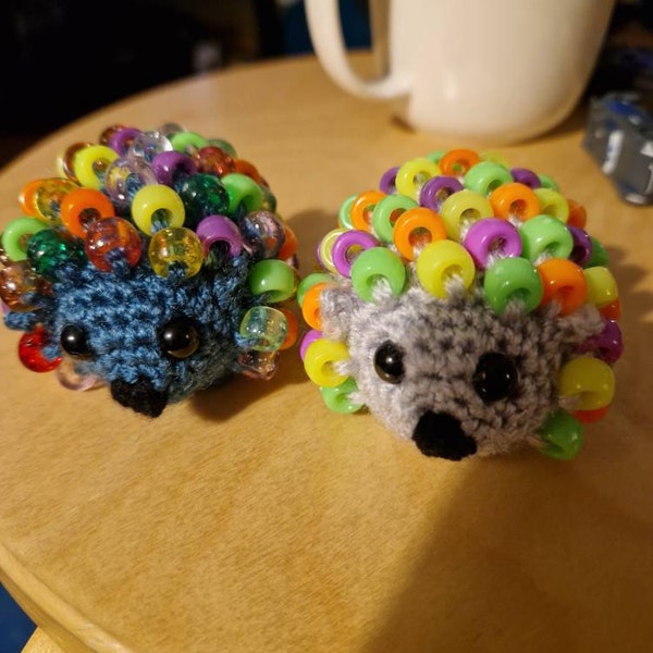 Beaded Fidget Hedgehog Crochet Pattern | Crochet Fidget Toy | Fidget ...