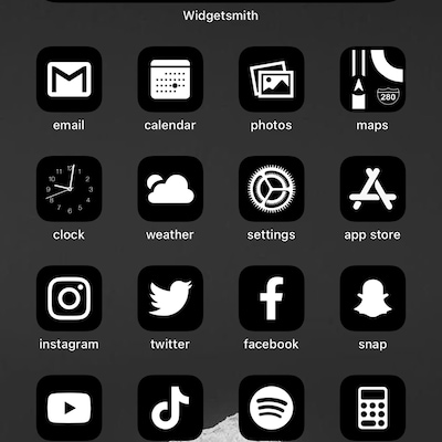 Ios App Icon Bundle Black 95 Icons - Etsy