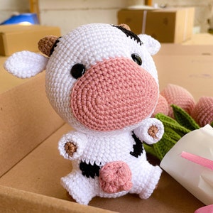 Cow Crochet Pattern Amigurumi Tutorial DIY Animals Crochet Patterns ...