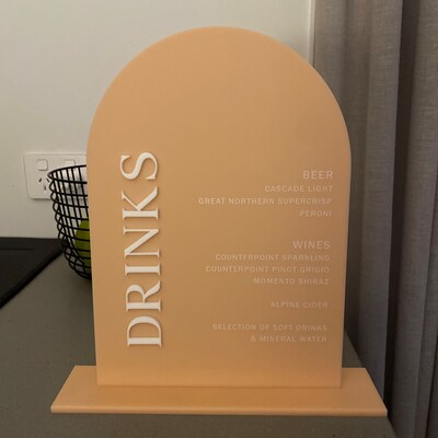 Cocktail Drinks Menu Signage Printed Drinks Menu drinks With Custom ...