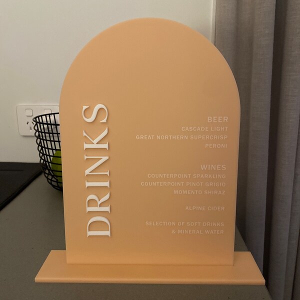 Cocktail Drinks Menu Signage Printed Drinks Menu drinks With Custom ...
