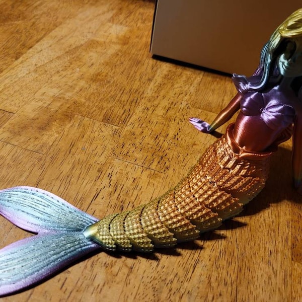 Articulated Mermaid 3D Printed - Etsy