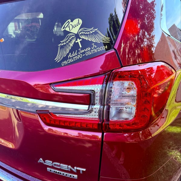 Personalized Dad in Loving Memory Decal - in Loving Memory Decal ...