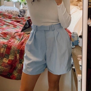 Wide Pleated Shorts high Waisted Digital PDF Sewing Pattern | Etsy