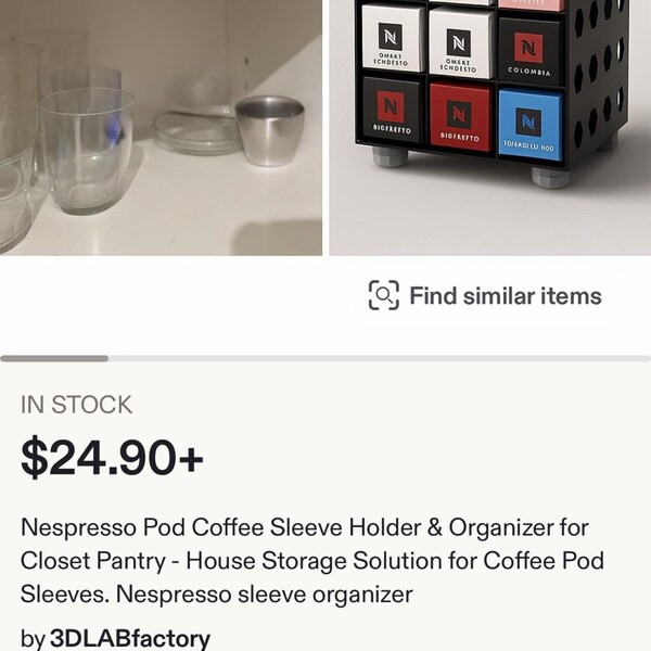 Nespresso ORIGINAL Pod Coffee Sleeve Holder & Organizer for Closet ...