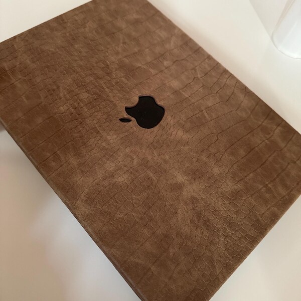 Dark Brown Crocodile MacBook Case for MacBook Air 13 MacBook Pro 13 14 ...