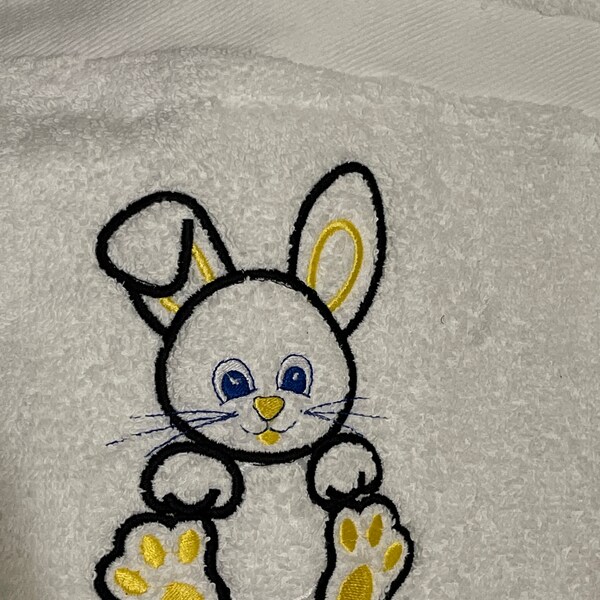 Easter Bunny Applique Machine Embroidery Design Spring Rabbit INSTANT ...