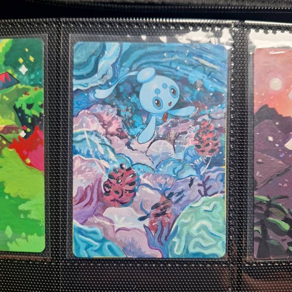 Pikachu Hand Painted Pokemon Card - Etsy