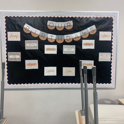 BW NEUTRALS Classroom Birthday Display Pack - Etsy UK
