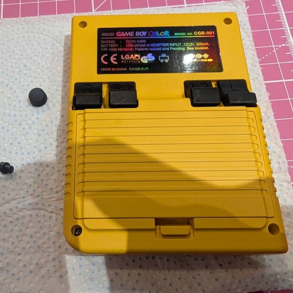 Gameboy Color Original Style Custom Rear Sticker / Label - Full ...