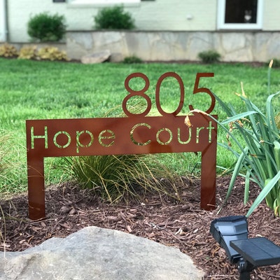 Classic Address Metal Yard Sign - Etsy