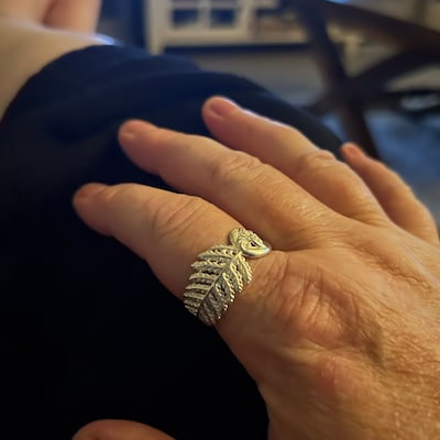 Hemlock Tree Branch Ring, Sterling Silver Ring, Branch Ring, Pine ...