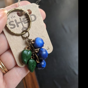 By the Shed Blueberry Charm Keyring Fruit Vegetables Gardening Gift ...