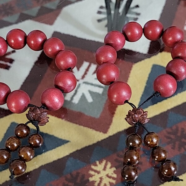 Pink Abacus Wood Beads: Natural Organic Rondelle Dyed Wooden Round Disk ...