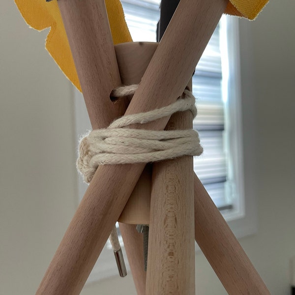 Set of 5 Teepee Wooden Poles Plus Stabilizer, Ideal for 5 Pole Teepees ...
