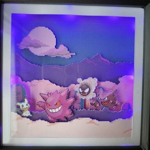 WILD UMBREON APPEARED Pokemon Framed 3D Paper Art Shadow Box - Etsy