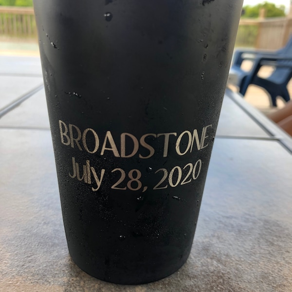 Custom Laser Engraved Cups, Personalized Stainless Steel Pint Glass ...