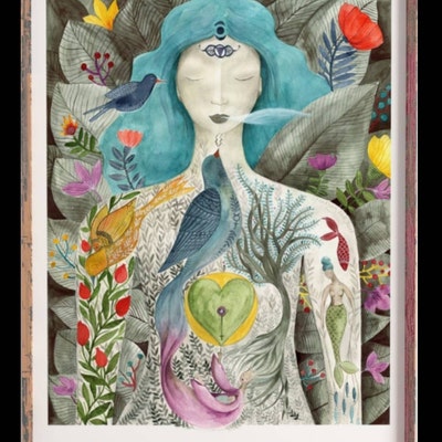 Spiritual Wall Art for Women, Chakra Wall Art Print, Feminine Goddess ...