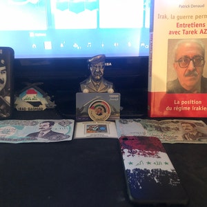 Iraq. 20 Photos of Saddam Hussein With Uncut Stickers. Size: A 4 - Etsy