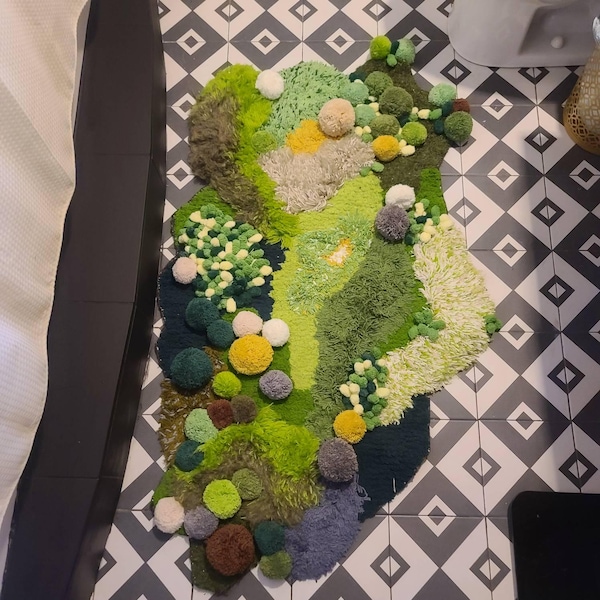 Forest Cat Punch Needle Kit for Beginner,diy Punch Embroidery Full Kit ...