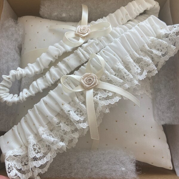 Ivory Lace Garter Set, Ivory Wedding Garter Set, Ivory Garter Set ...