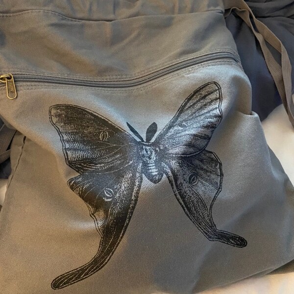 Luna Moth Backpack Canvas Laptop Bag - Etsy