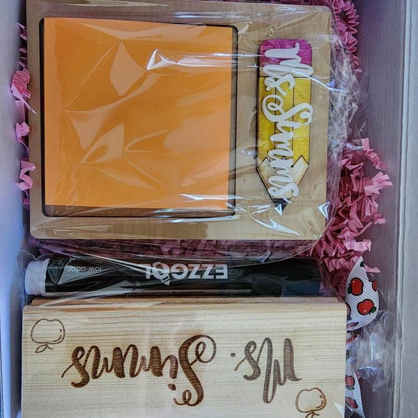 Personalized Teacher Gift Box Set With Dry Board Eraser, Markers ...
