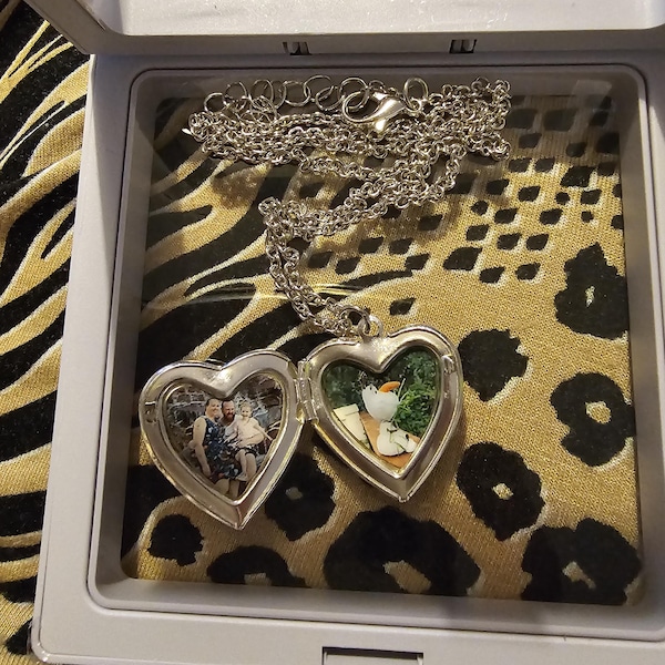 Heart Photo Locket Necklace, Custom Heart Locket, Children's Locket ...