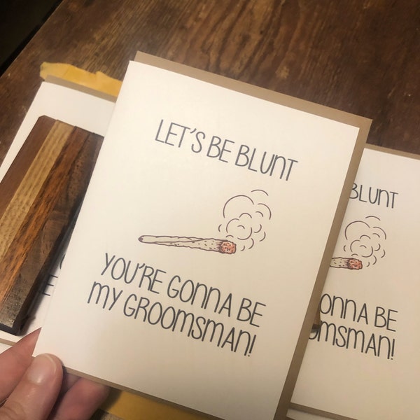 Funny Bridesmaid Proposal Card, Will You Be My Bridesmaid, Weed, Blunt ...