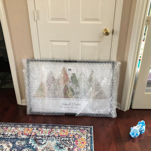 Customized Travel Map Print Gift, up to 10 Locations, Personalized ...