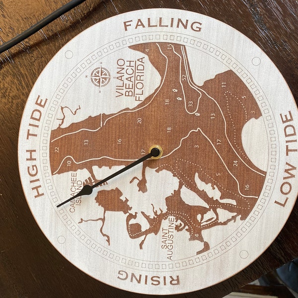 Bidderford, ME Tide Clock - Custom Hand Made, Stained or White Wash ...