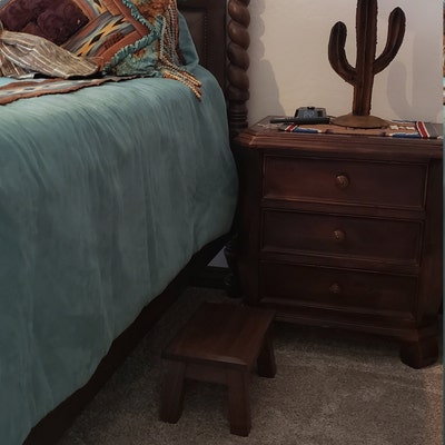 Walnut, Classic, Modern, Wood Riser, Step Stool, Riser, Footstool ...