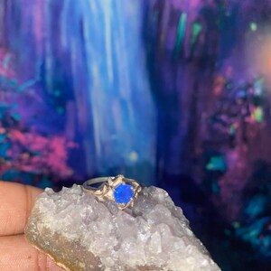 Natural Fire Opal Ring, Lavender Fire Ethiopian Opal Minimalist Ring ...