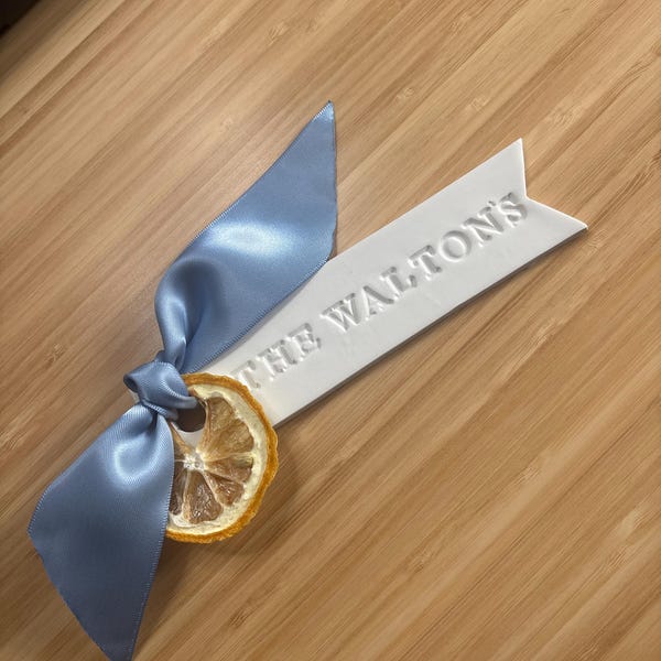 Handmade Clay Place Cards – Personalized Wedding Name Tags – Elegant ...