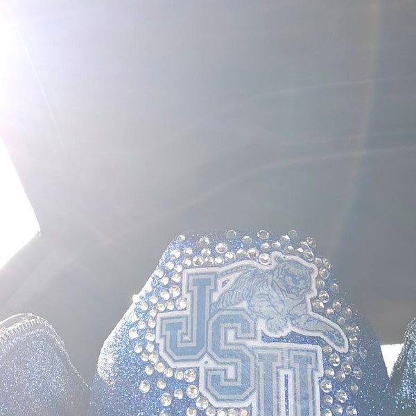 College Themed Glitter Cowboy Hat | Customizable Cowgirl Hat Made to ...