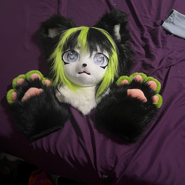 Fursuit Mask Sheep Play, Halloween Kigurumi Goat Fursuit Head Cosplay ...