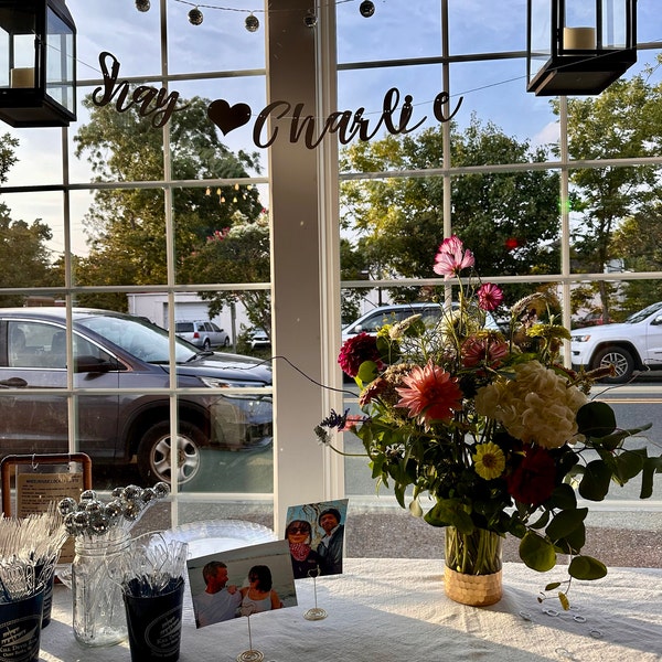 Bridal Shower Decoration, Wedding Banner, Couples Name Banner, Wedding ...