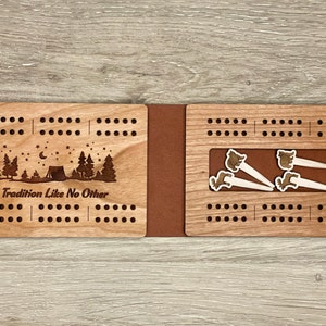 Wildlife Mini Cribbage Board Personalized With Custom Pegs Walnut ...