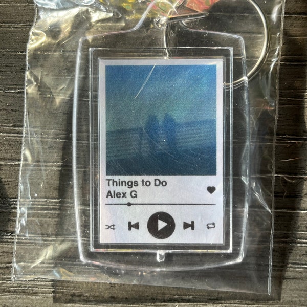 Custom Album Keychain Custom Song Keychain Spotify Keychain Double ...