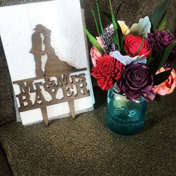 Cowboy Wedding Cake Topper,country Cake Topper,western Cake Topper ...